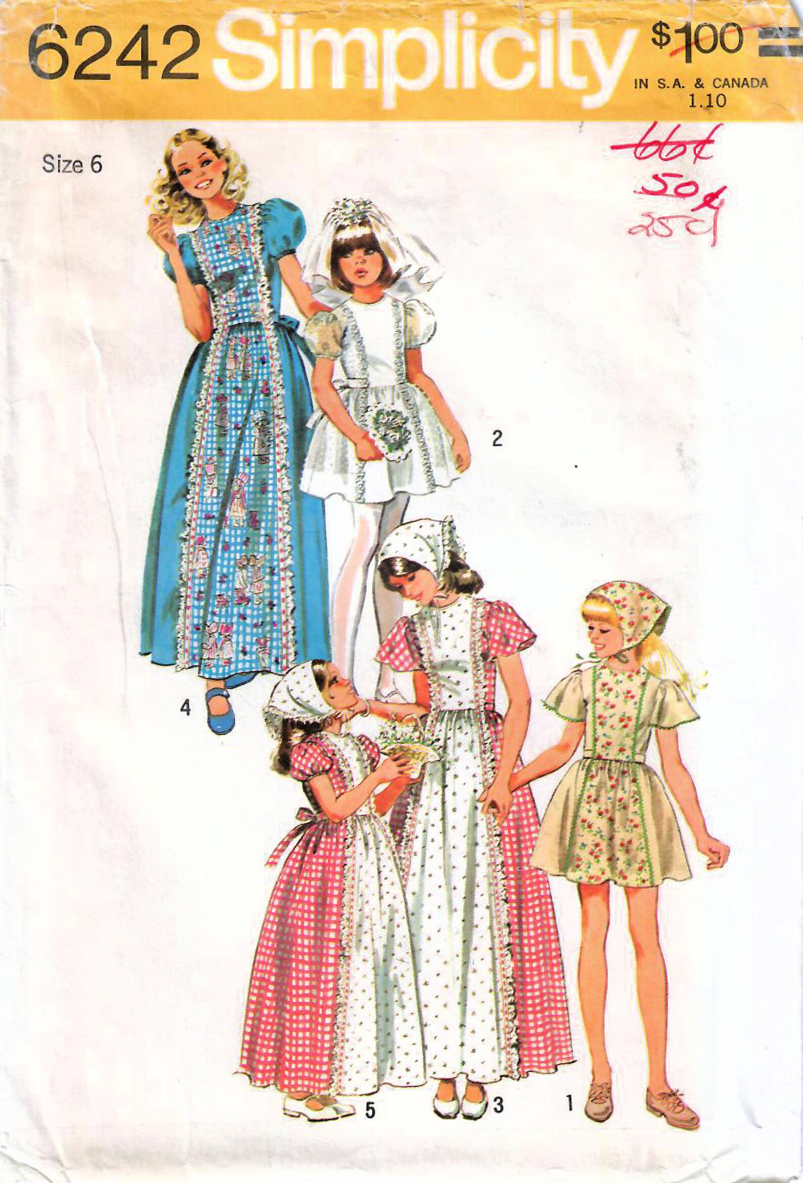 1970s Simplicity 6242 Vintage Sewing Pattern Girl's Mini | Etsy