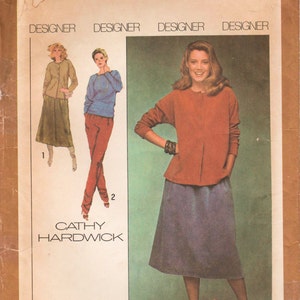 1970s Simplicity 8651 UNCUT Vintage Sewing Pattern Misses Pullover Tops ...