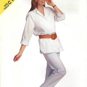 1980s Butterick 6067 Vintage Sewing Pattern Misses Tunic Top or Shirt ...