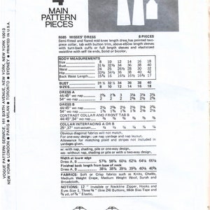 1970s Vogue 8685 Vintage Sewing Pattern Shirtwaist Dress, Casual Dress ...