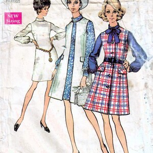 1970s Simplicity 8705 Vintage Sewing Pattern Misses A-line Dress ...