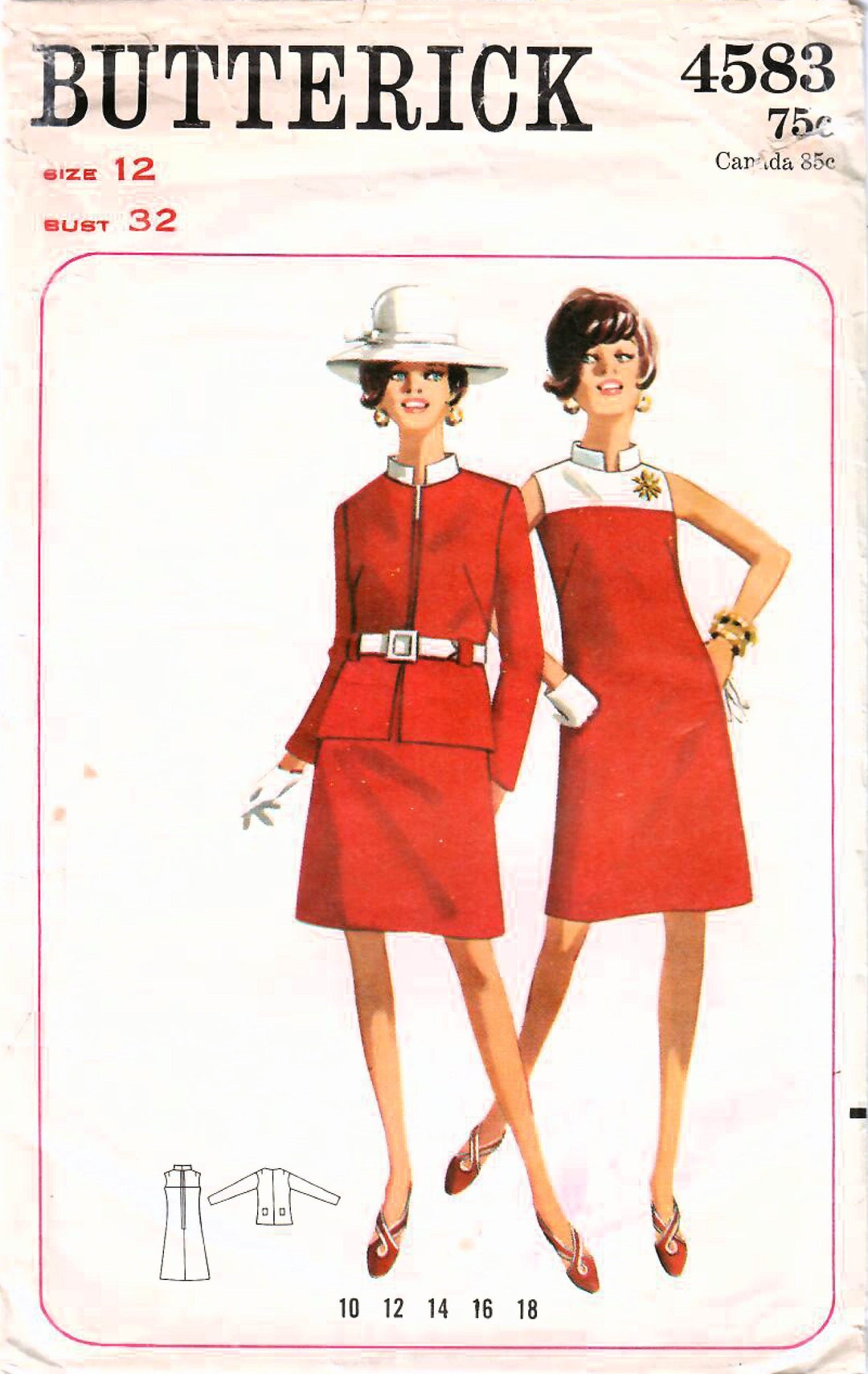 1960s Butterick 4583 Vintage Sewing Pattern Misses A-line Dress, Yoked ...