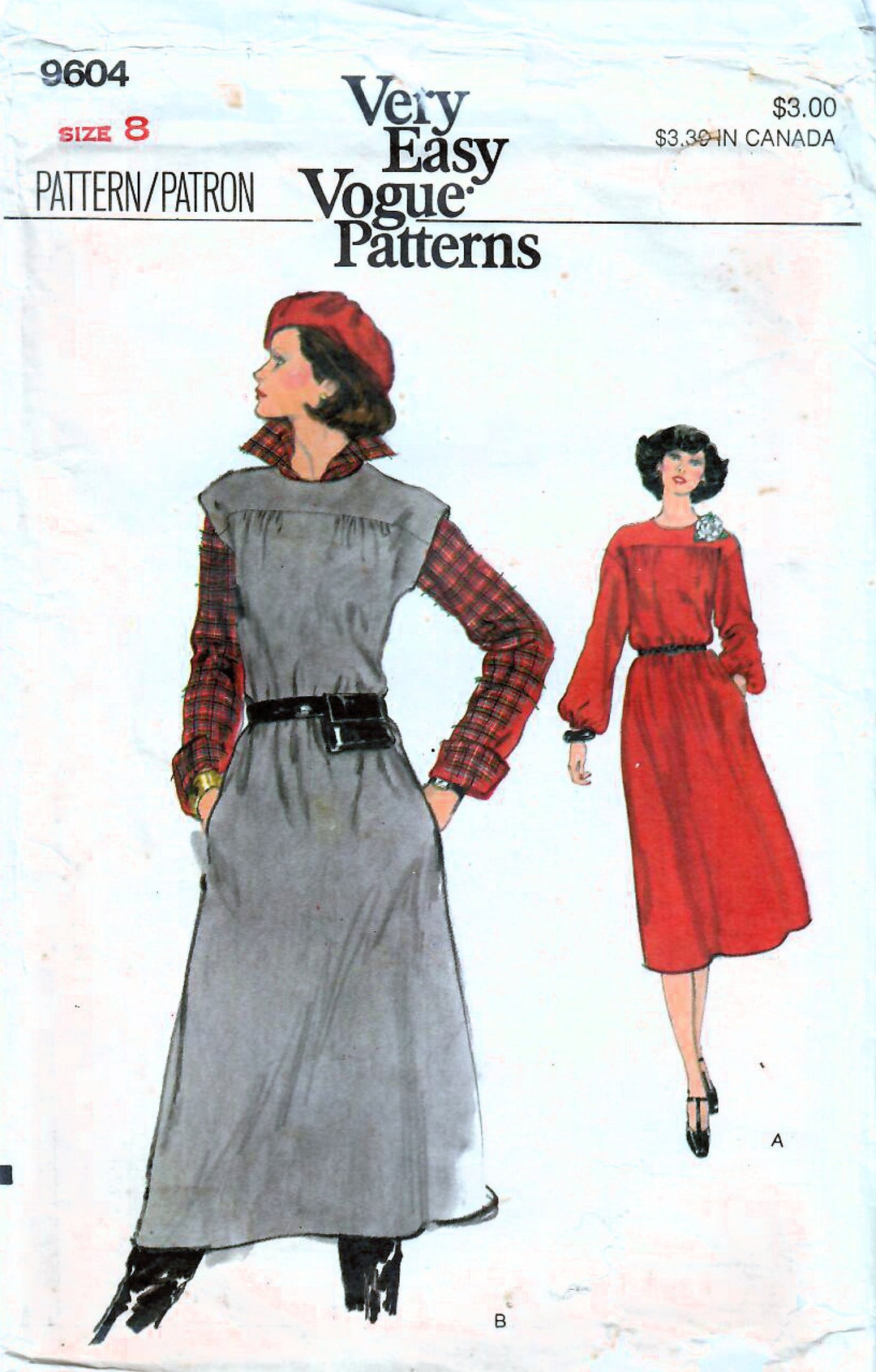 1970s Vogue 9604 Vintage Sewing Pattern Misses Loose-fitting Yoked ...
