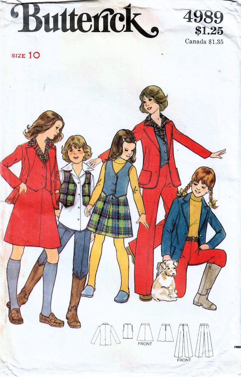 1970s Butterick 4989 UNCUT Vintage Sewing Pattern Vest - Etsy