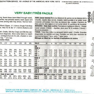 1990s Vogue 8696 Vintage Sewing Pattern Misses Princess Dress, Maxi ...