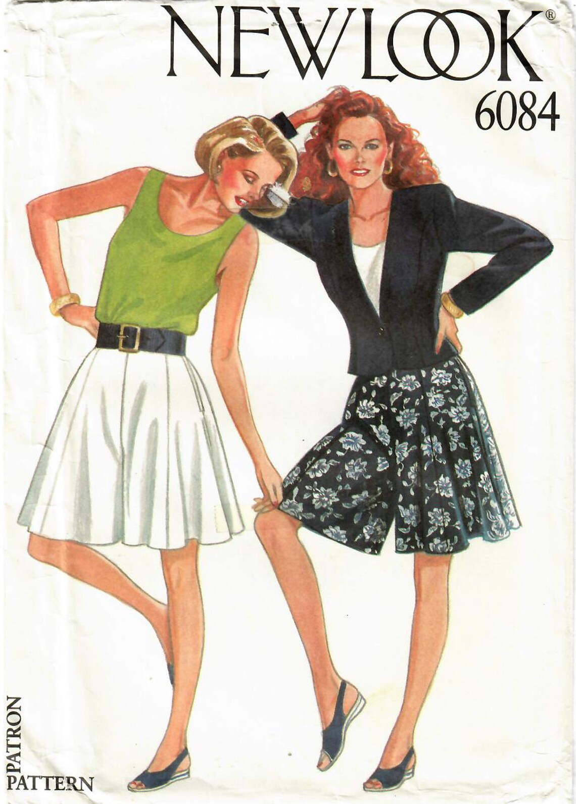 1980s New Look 6084 UNCUT Vintage Sewing Pattern Misses - Etsy
