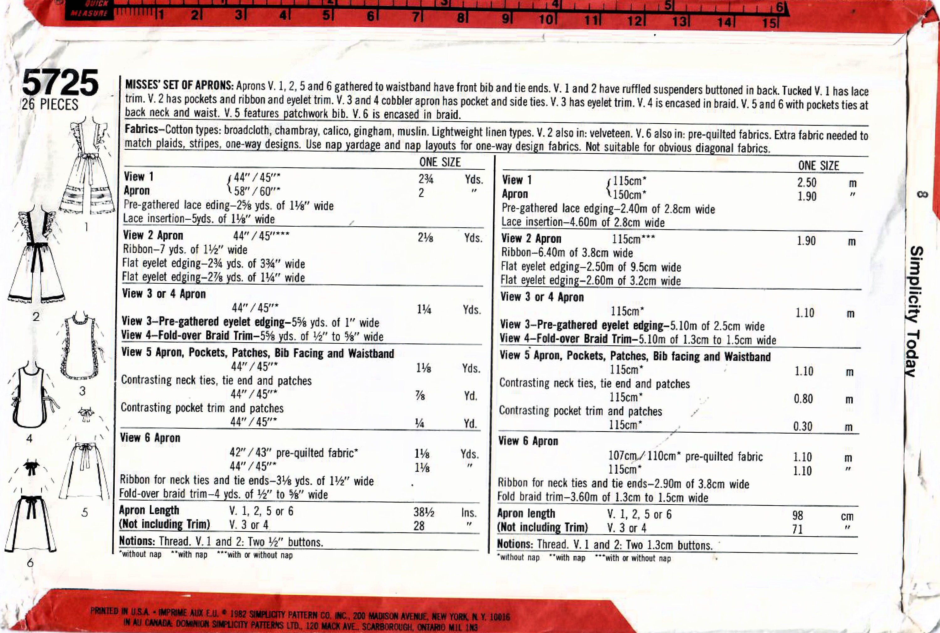 1980s Simplicity 5725 UNCUT Vintage Sewing Pattern Misses Full - Etsy