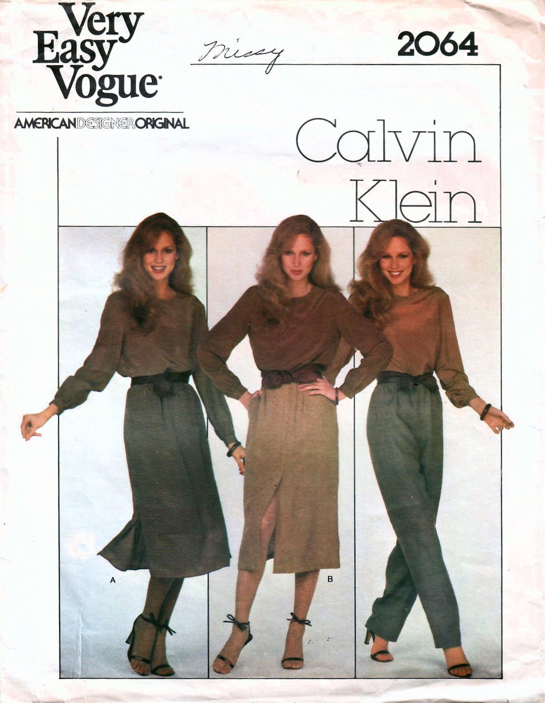 1970s Vogue 2064 UNCUT Vintage Sewing Pattern Designer Original Calvin ...