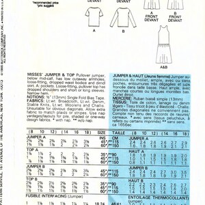 1980s Butterick 3620 Vintage Sewing Pattern Misses Midi Drop Waist ...