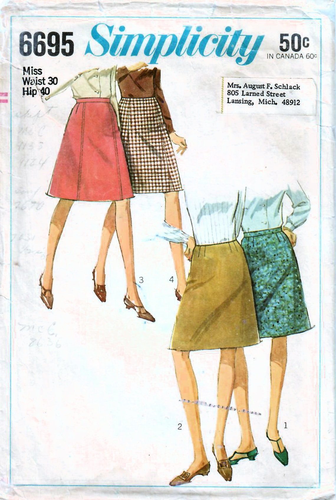 1960s Simplicity 6695 Vintage Sewing Pattern Misses A-line - Etsy