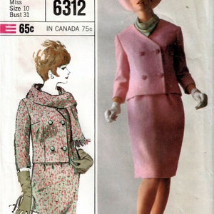 1960s Simplicity 6312 Vintage Sewing Pattern Misses' Suit, Cropped ...