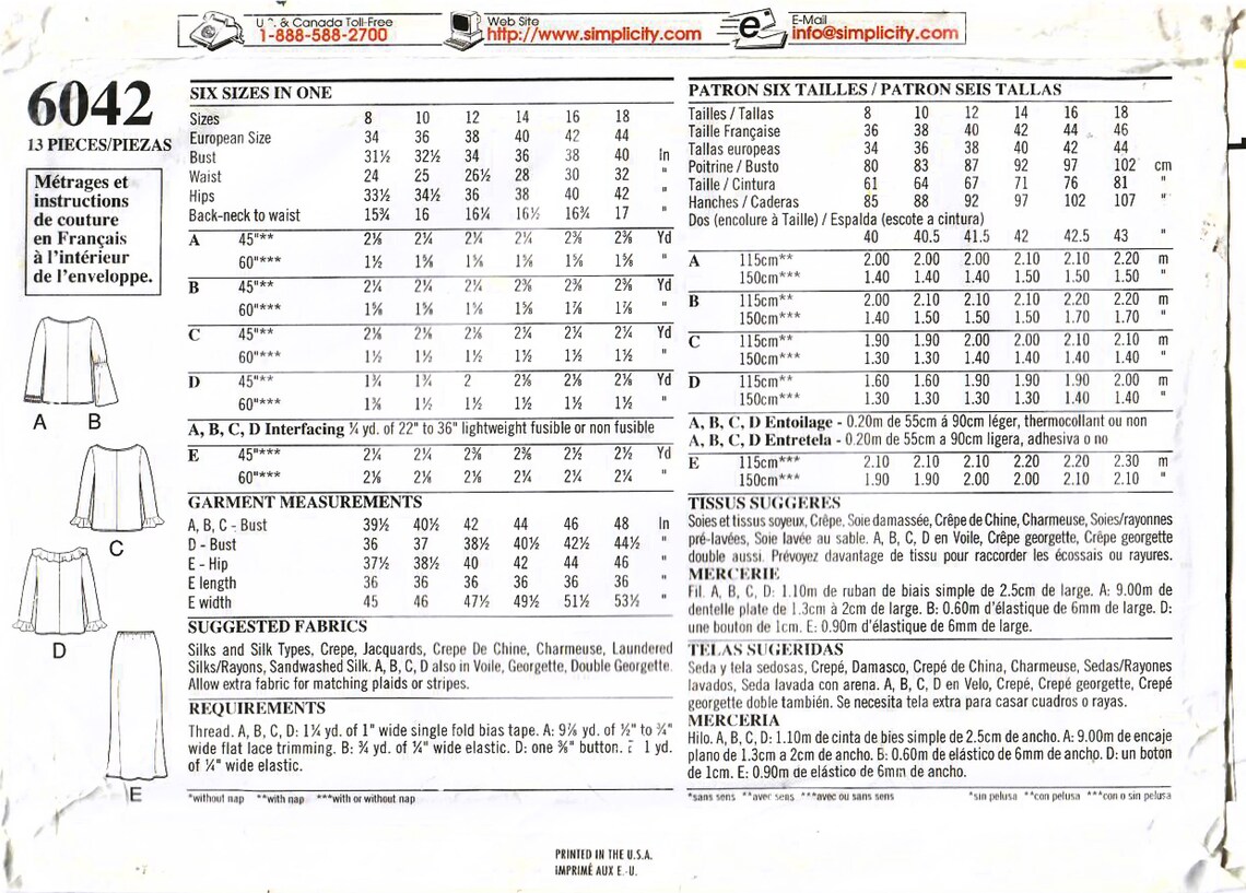2000s New Look 6042 UNCUT Vintage Sewing Pattern Misses - Etsy