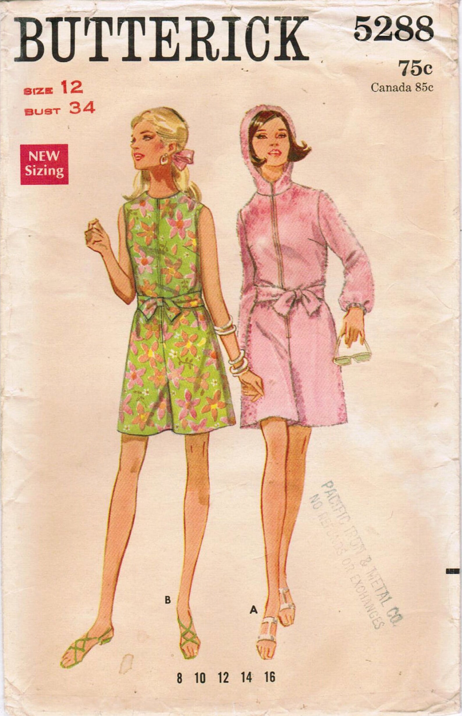 1960s Butterick 5288 Vintage Sewing Pattern Misses' - Etsy