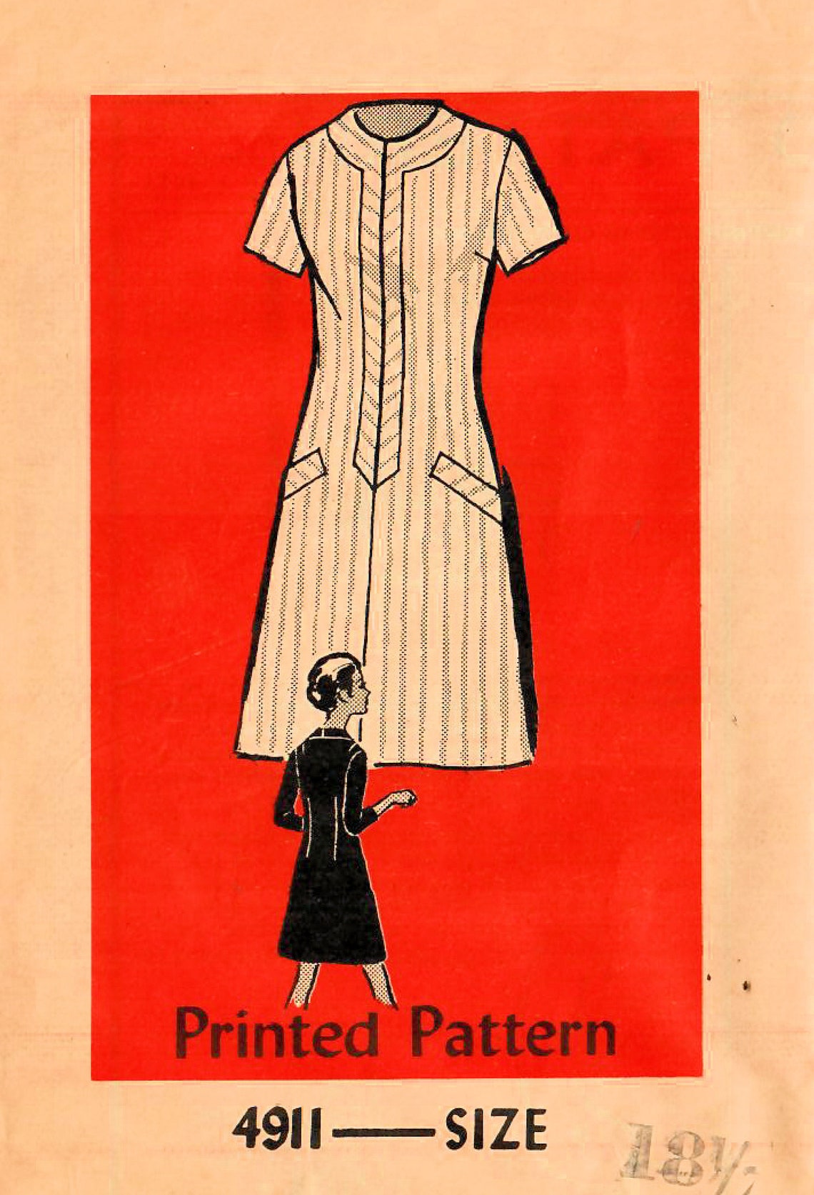 1960s Mail Order 4911 UNCUT Vintage Sewing Pattern Half Size - Etsy