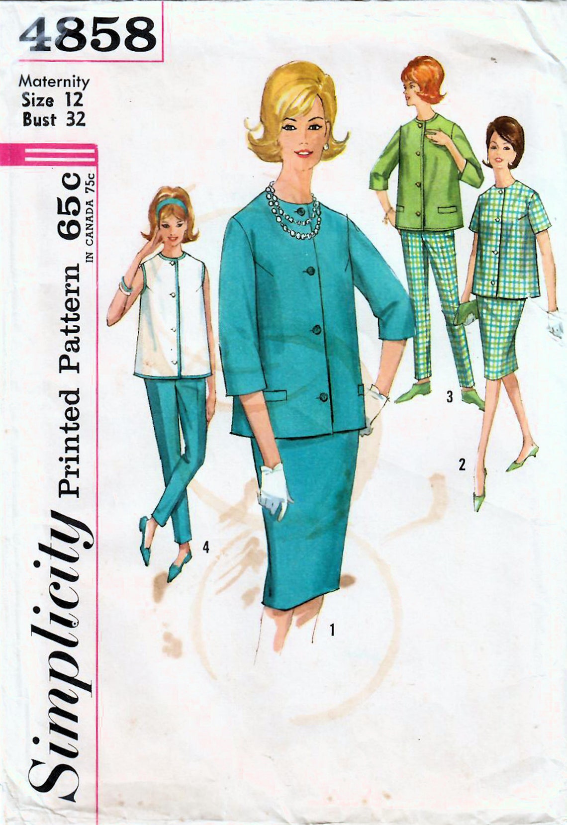 1960s Simplicity 4858 UNCUT Vintage Sewing Pattern Misses | Etsy