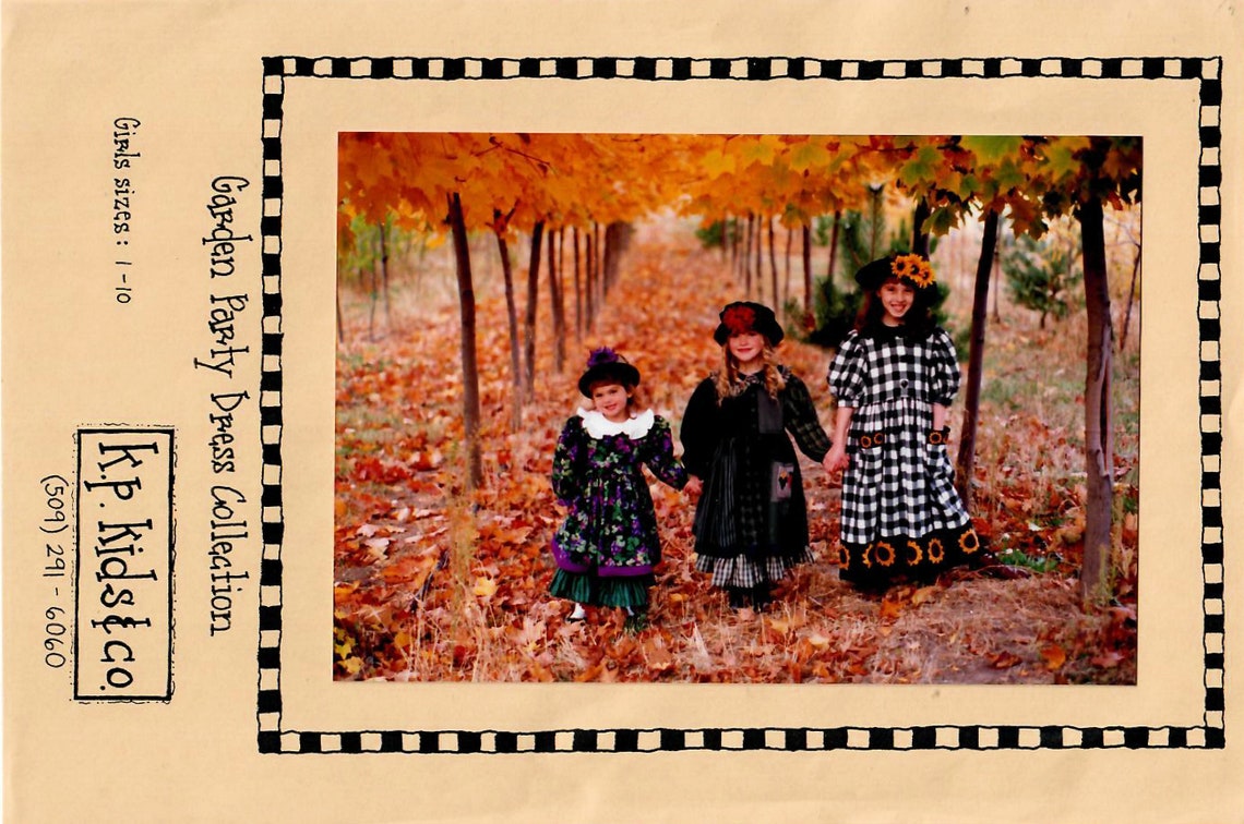1990s KP Kids & Co UNCUT Vintage Sewing Pattern Garden Party | Etsy