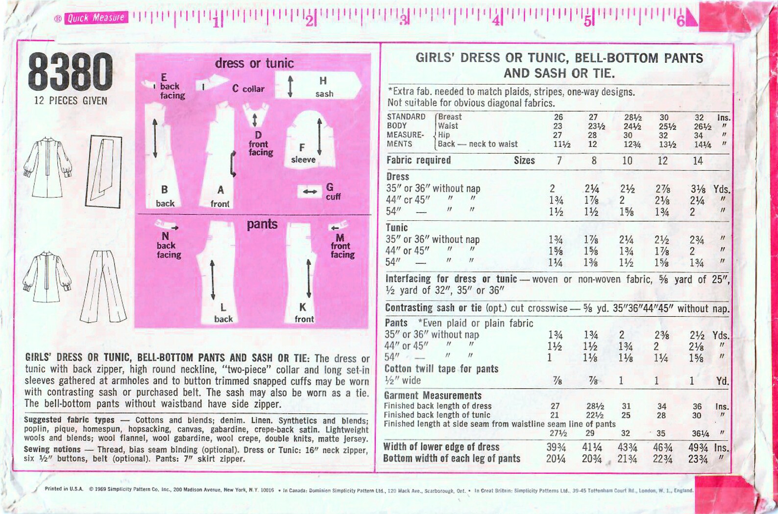 1960s Simplicity 8380 Vintage Sewing Pattern Girls Mini Dress - Etsy