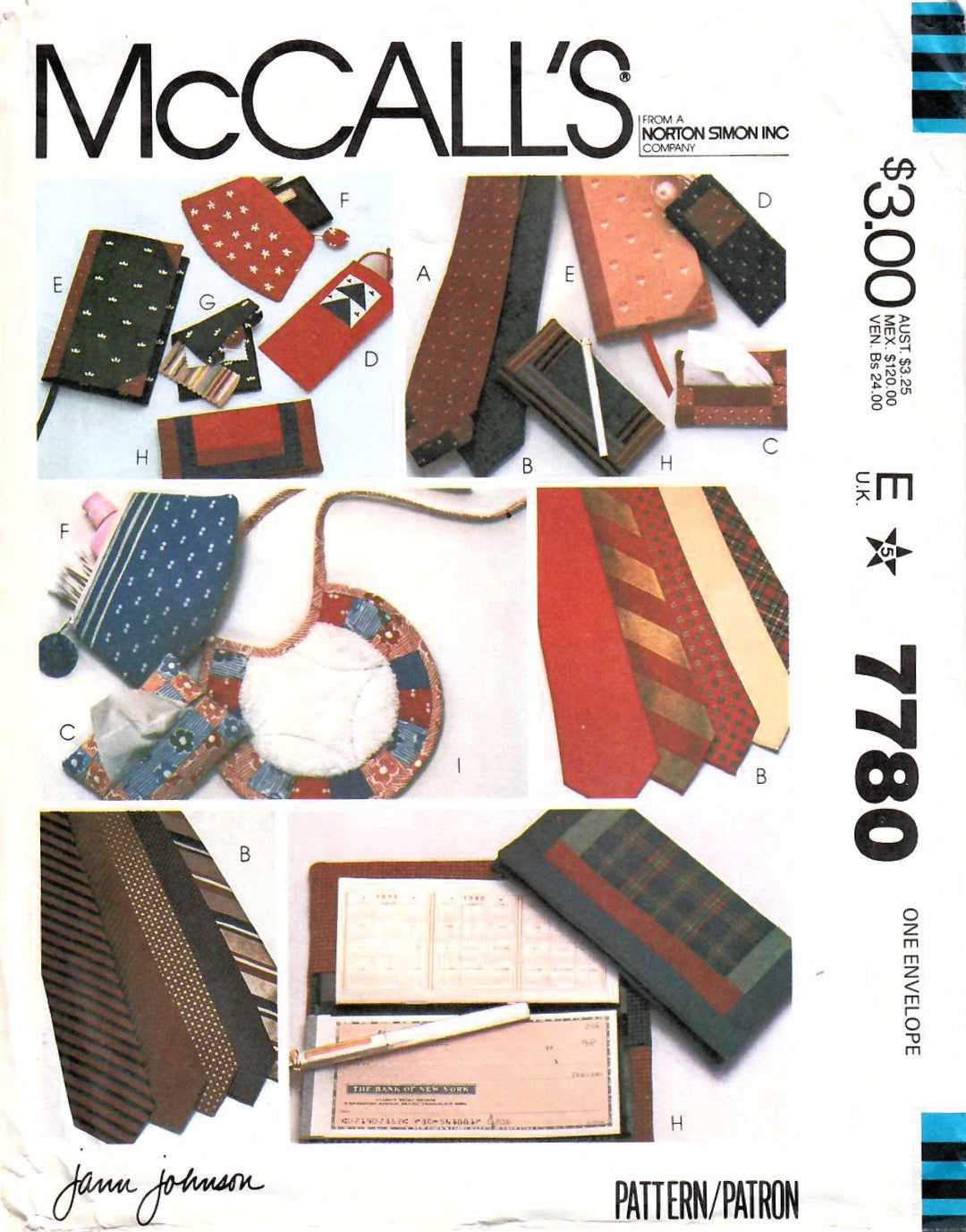 1980s Mccall's 7780 Vintage Craft Pattern Gift Package Necktie, Book ...
