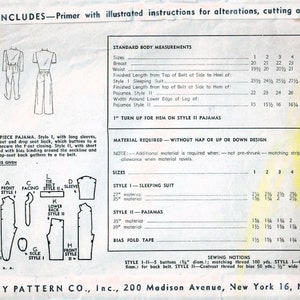 1940s Simplicity 2199 Vintage Sewing Pattern Girls Pajamas, Jumpsuit ...