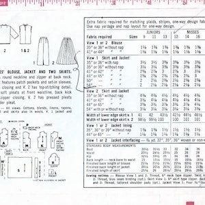 1960s Simplicity 4400 Vintage Sewing Pattern Misses Blouse, Box Jacket ...