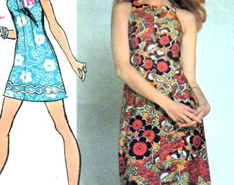 1970s Mccall's 3502 Vintage Sewing Pattern Empire Waist Dress, Mini ...