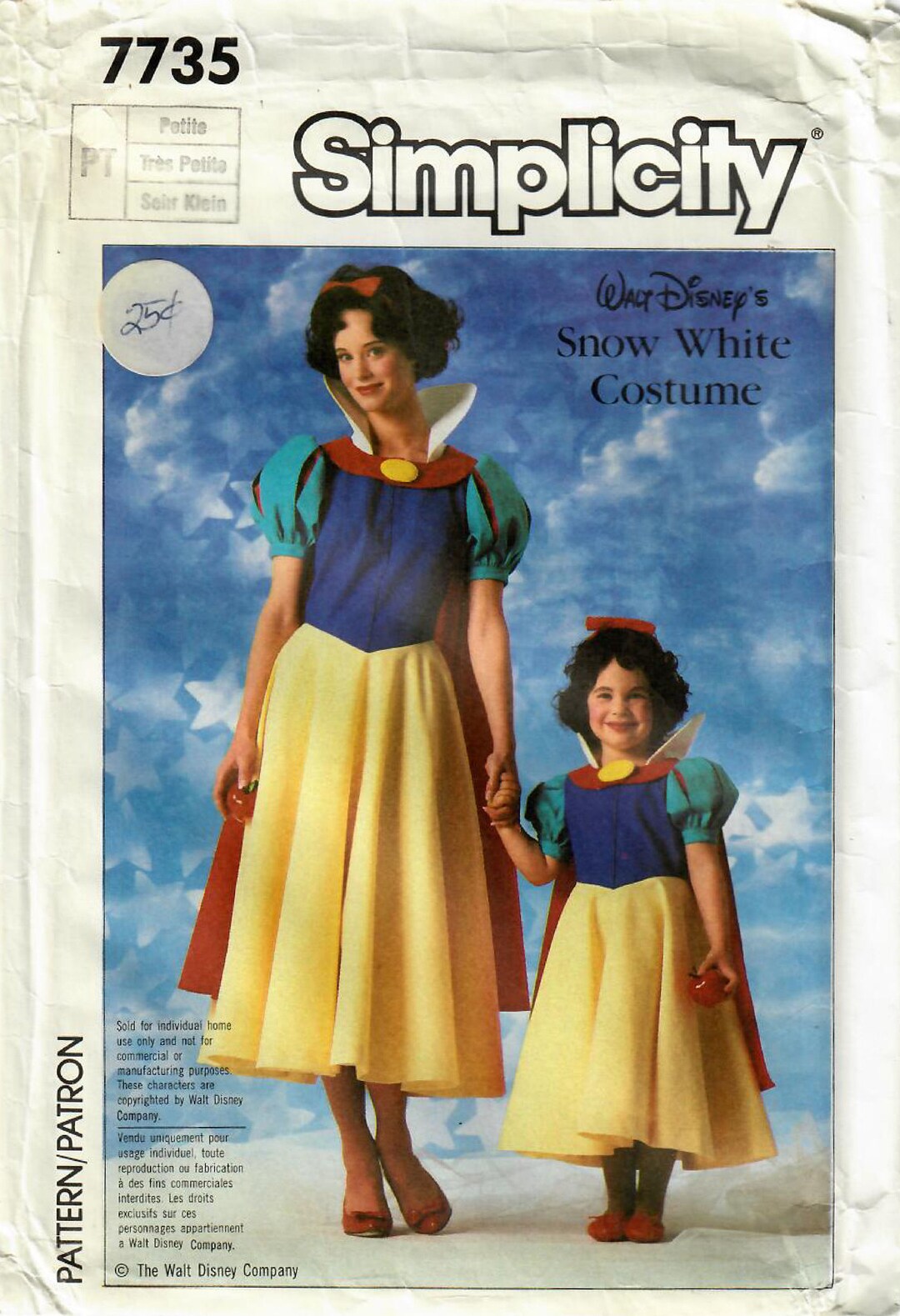 1980s Simplicity 7735 Vintage Sewing Pattern Snow White Fairy Tale ...