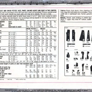 1970s Simplicity 8298 Vintage Sewing Pattern Misses Fitted Vest, Long ...