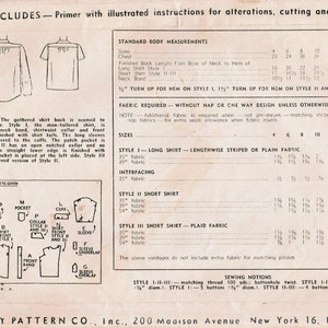 1940s Simplicity 2543 Vintage Sewing Pattern Boys Casual Shirt, Dress ...