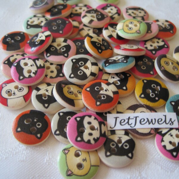 Cat Buttons - Etsy