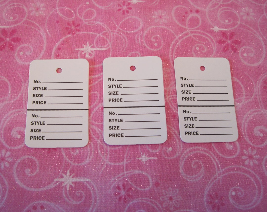 White Price Tags, Clothes Tags, Clothing Price Tag, Retail Merchandise ...