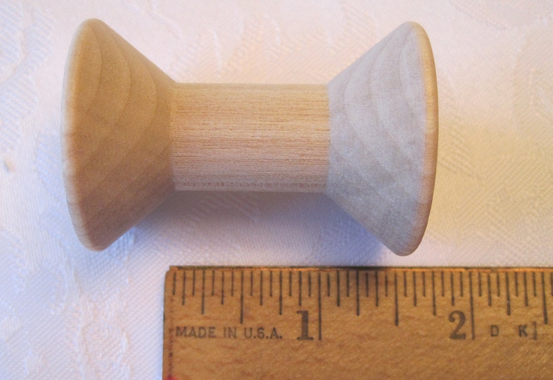 10 Wood Spools, Hourglass Wood Spool, Wooden Spool, Unfinished Spools ...