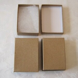 10 Jewelry Gift Boxes, Brown Kraft Boxes, Small Gift Box, Wedding Favor ...