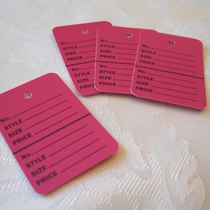 100 Price Tags Clothing Price Tag 2 Part Inventory Tags - Etsy