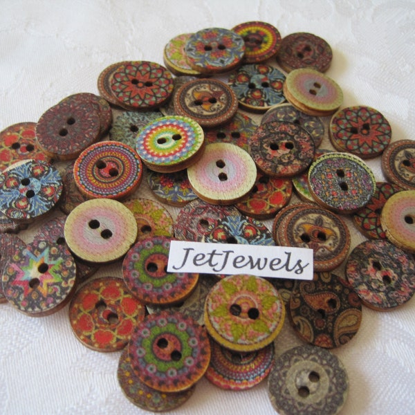 Bohemian Buttons - Etsy