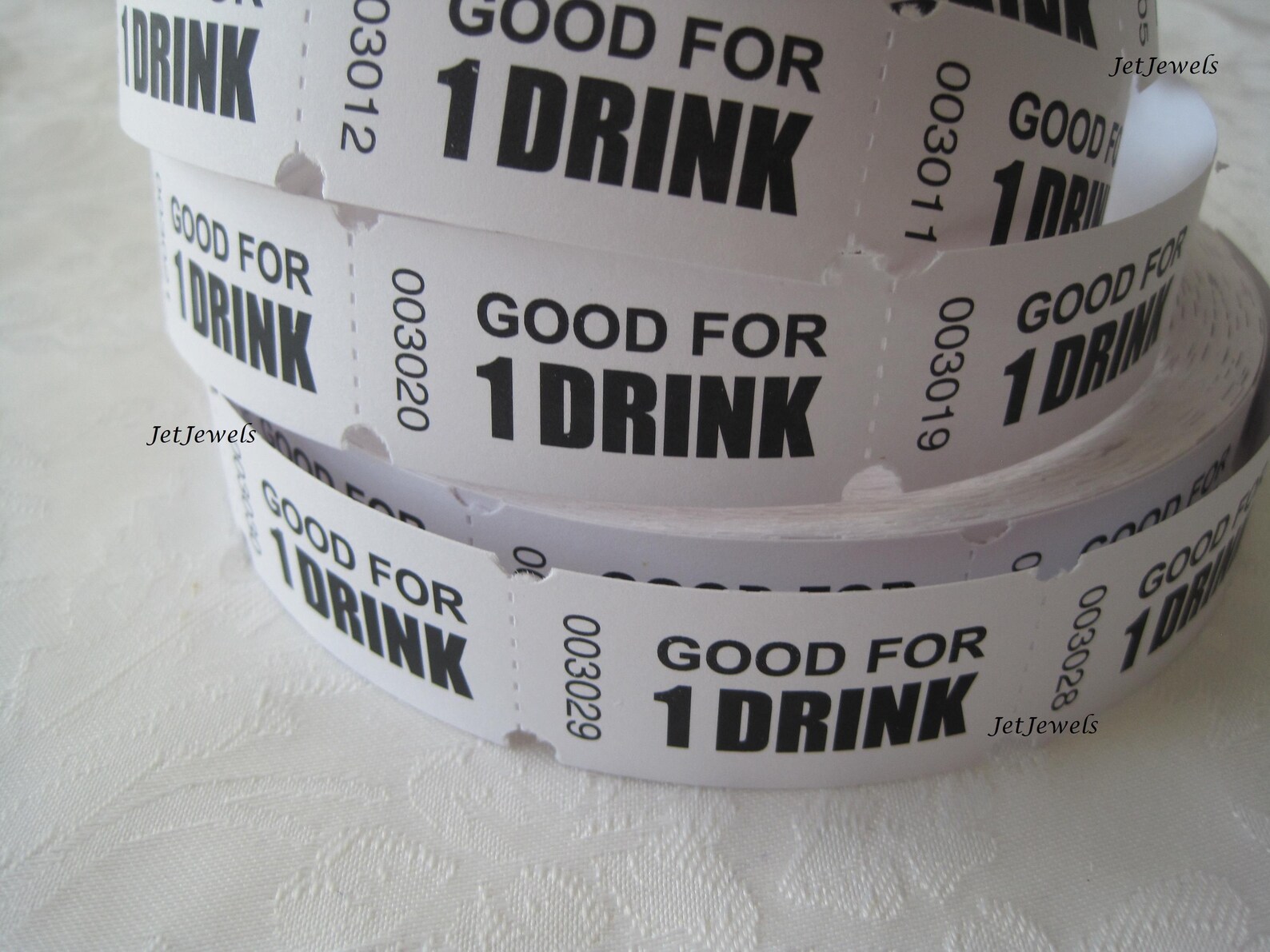 Drink Tickets, Good for One Drink, Wedding Party Reception, Host Bar ...