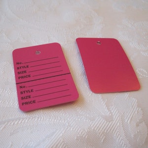 100 Price Tags Clothing Price Tag 2 Part Inventory Tags - Etsy