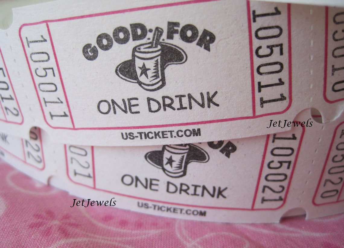 150 Drink Tickets Good For One Drink Free Drink Ticket | Etsy