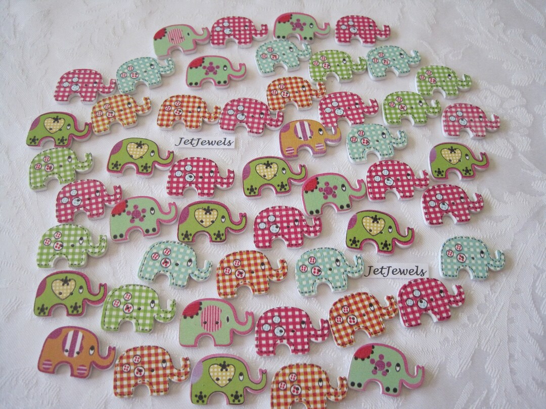 Elephant Buttons, Animal Button, Elephants, Wood Buttons, Wooden Button ...