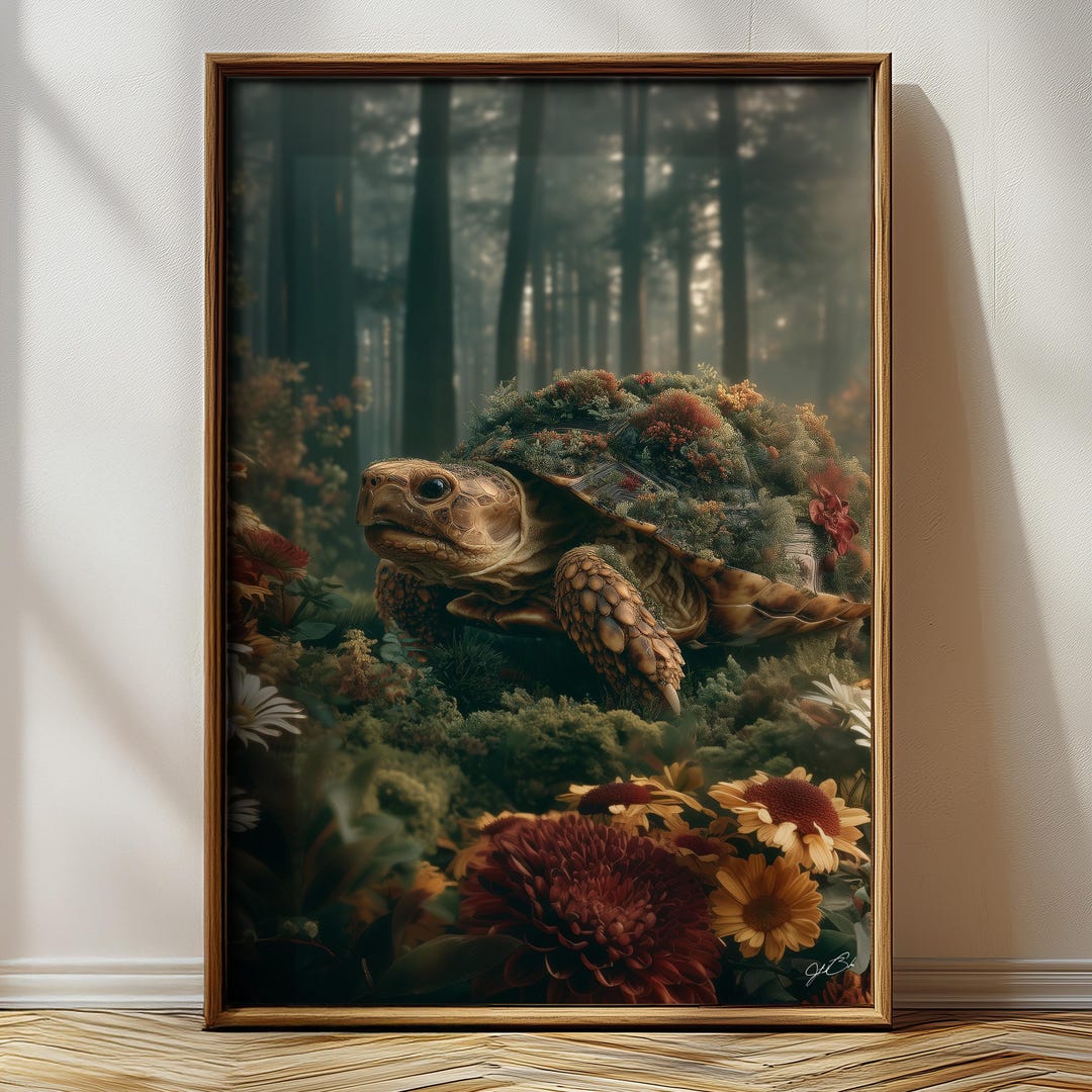 Turtle Art | Animal Print, Turtle Office Decor, Turtle Poster, Turtle ...