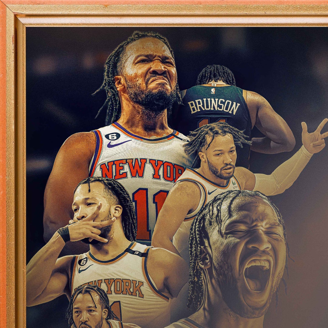 Jalen Brunson Sports Poster, Brunson Basketball Wall Art, NBA Art ...