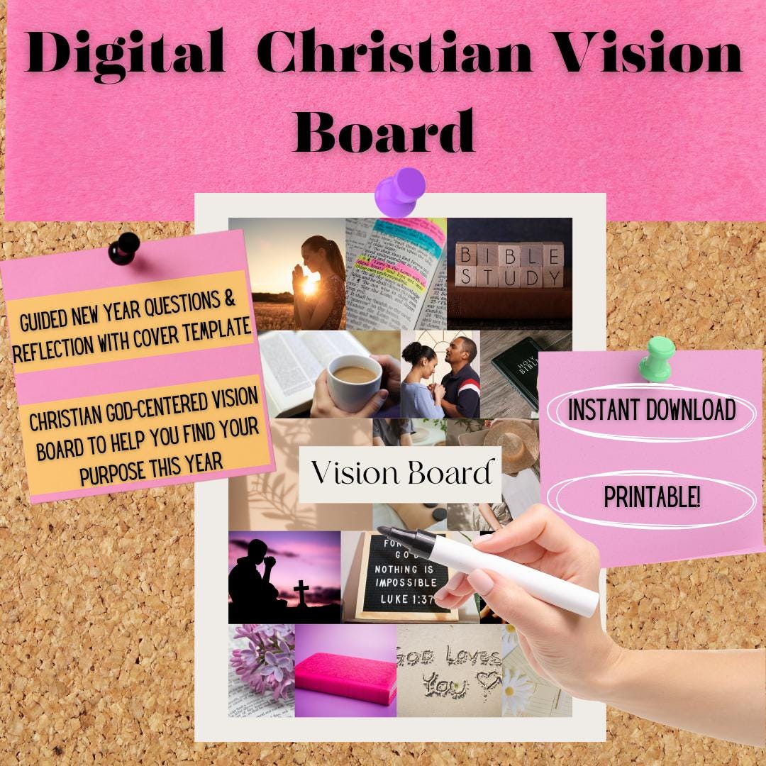 2025 Digital Vision Board, Good Notes Vision Board, New Year Planner ...