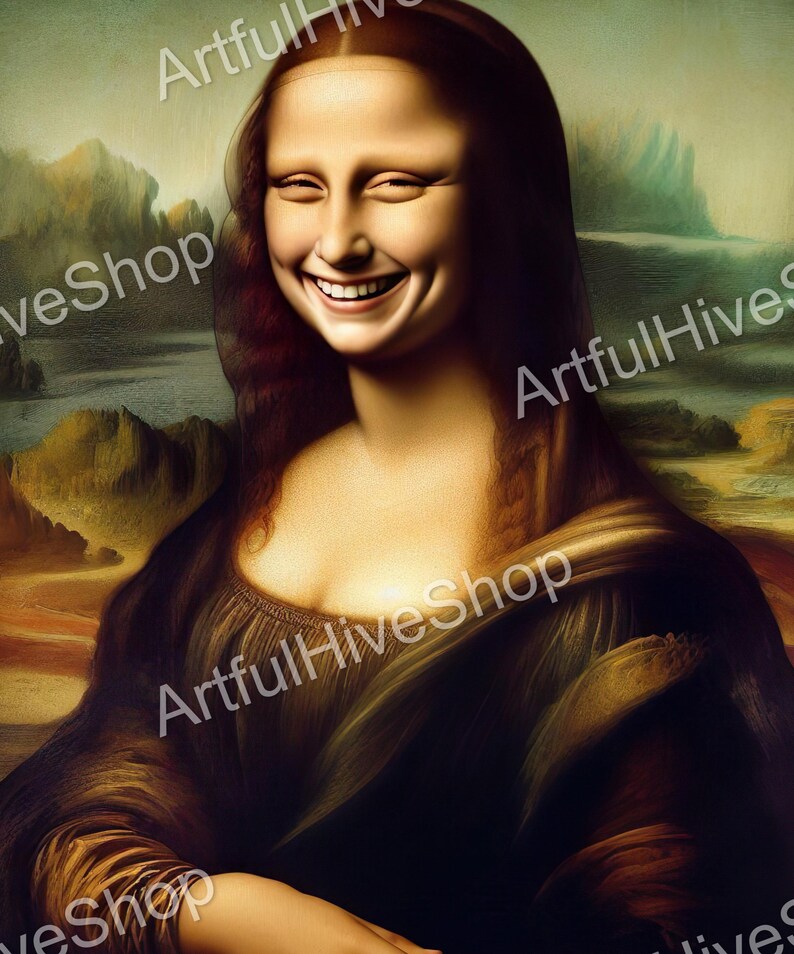 Mona Lisa Wall Art PNG File for Print Digital Download - Etsy