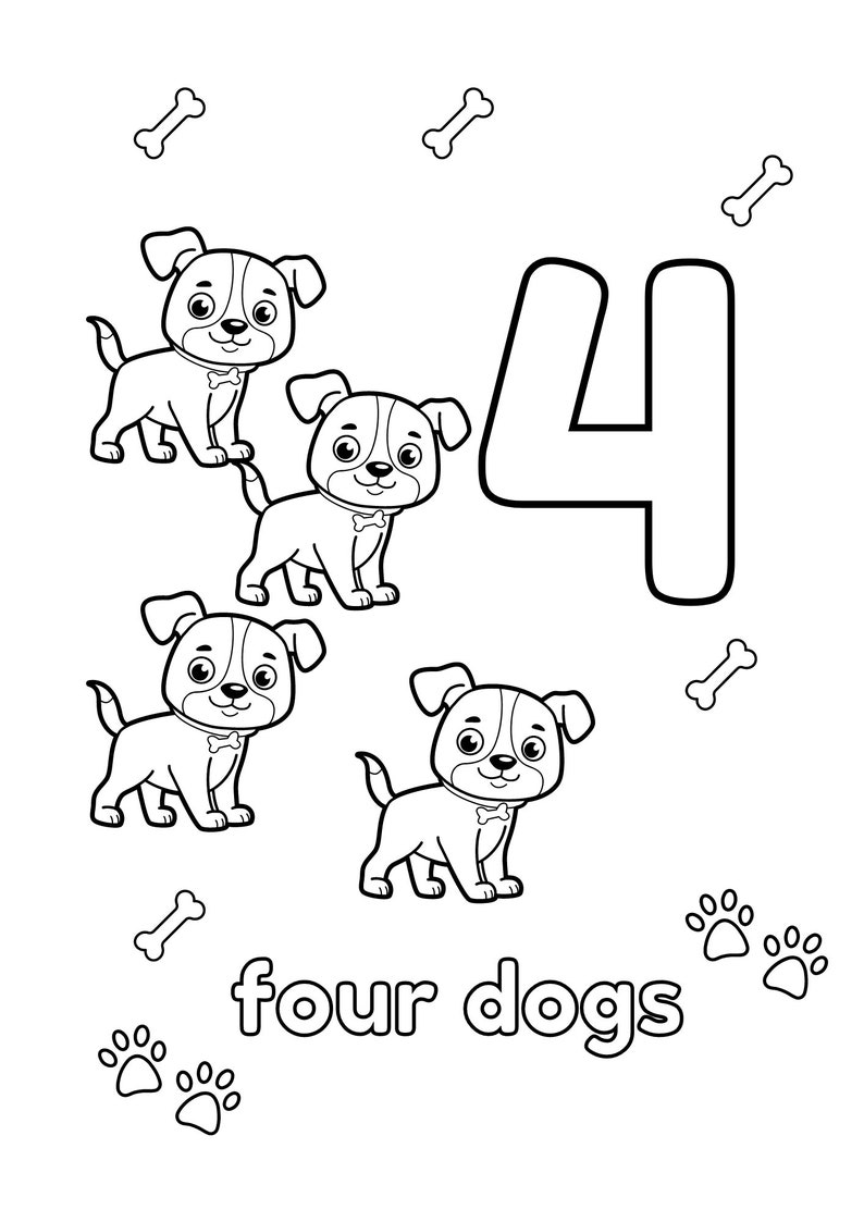 ANIMAL 20 Printable Numbers Coloring Pages, Coloring Page, Preschool ...