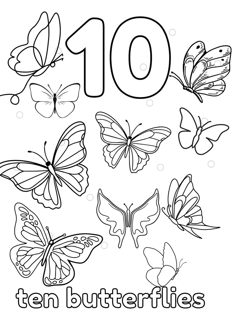 ANIMAL 20 Printable Numbers Coloring Pages, Coloring Page, Preschool ...