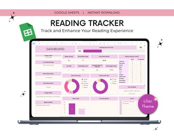 Reading Tracker, Book Tracker Spreadsheet for Google Sheet, Digital ...
