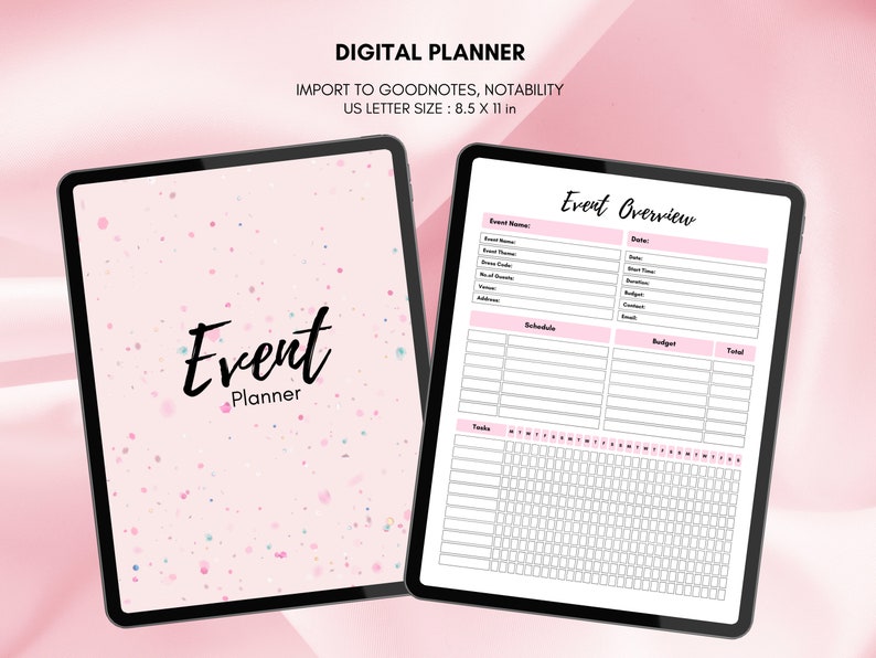 Event Planner Printable PDF Digital Planner Event Checklist , Guests ...