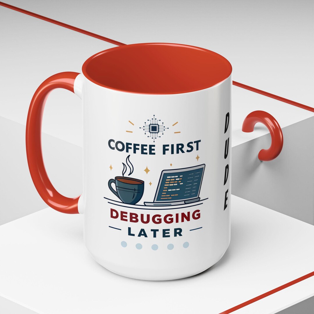 Personalized Colorful Accent Coffee Mug - 