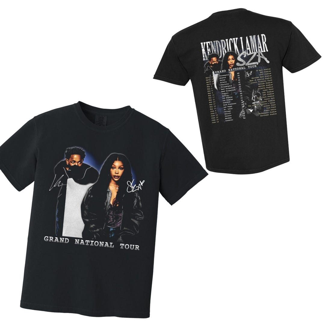Grand National Tour Heavyweight T Shirt GNX Kendrick Lamar Sza Concert ...