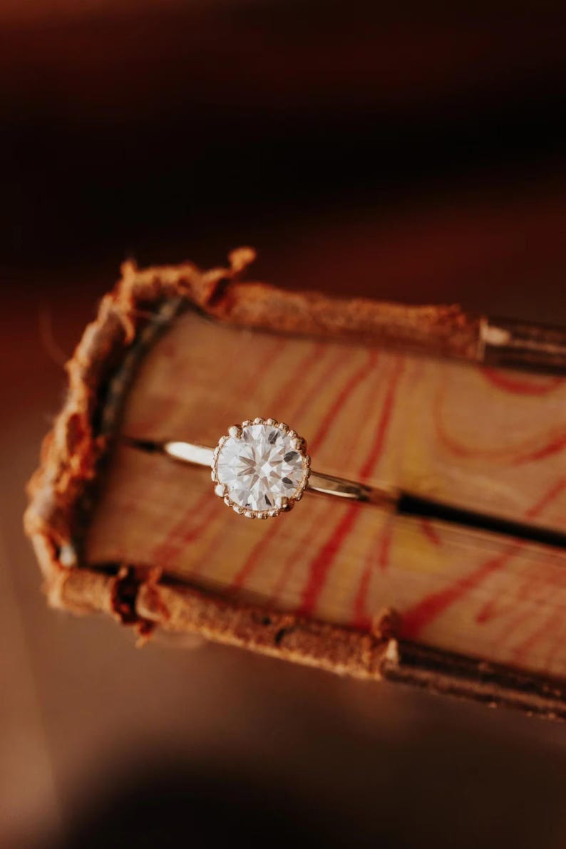 Anillo de bodas de oro amarillo macizo de 14 quilates, anillo para ...