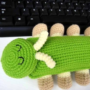 Crochet Pattern - CATERPILLAR - Keyboard and Mouse Wrist Rest - PDF ...